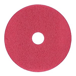 Boardwalk Buffing Floor Pads, 18" Diameter, Red, 5/Carton