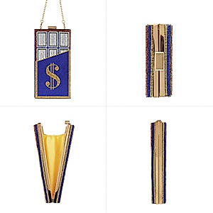 GripIt Bling Diamond Chocolate Money Purses and Handbags Rhinestone Clutch Bag for Womens Purses Crossbody Purse Evening Party Bags Handbag,Blue