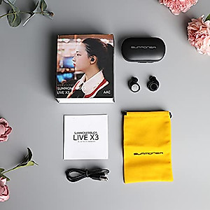 Summoner Buds Live X3 Bluetooth 5.0 True Wireless Earbuds IPX5 Waterproof, in-Ear Earphones with Microphone