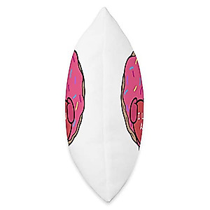 Punny Meme I Love You A Hole Lot Donut Throw Pillow, 16x16, Multicolor