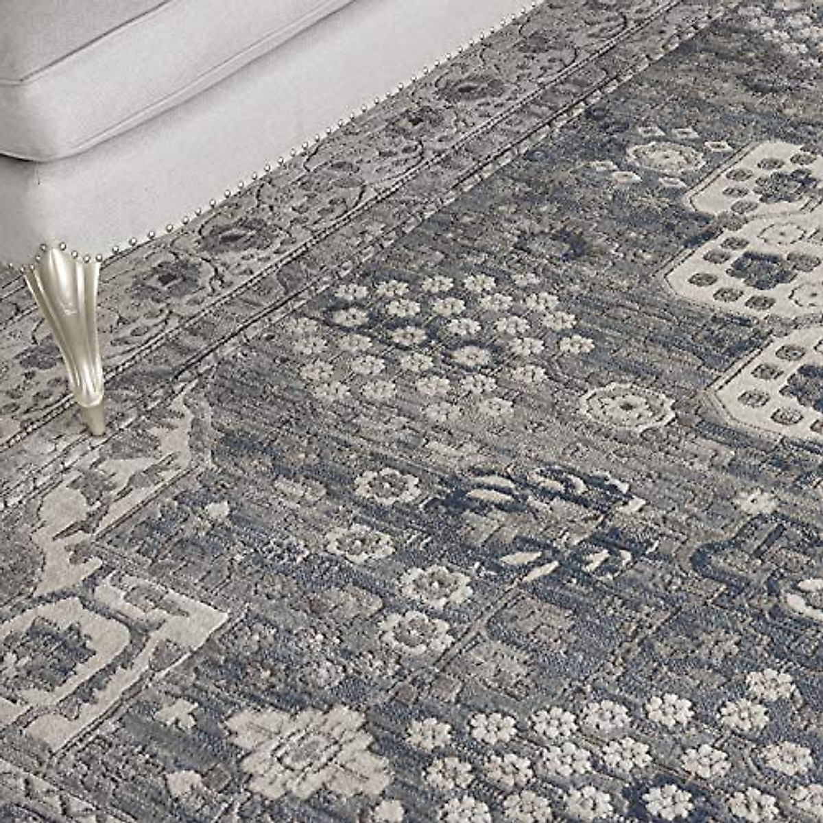 Nourison Concerto Vintage Grey/Ivory 8'10" x 11'10" Area -Rug, Easy -Cleaning, Non Shedding, Bed Room, Living Room, Dining Room, Kitchen (9x12)