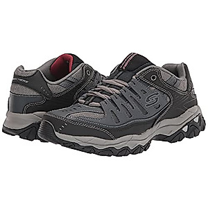 Skechers mens Afterburn Memory Foam Lace-up fashion sneakers, Navy, 10.5 X-Wide US