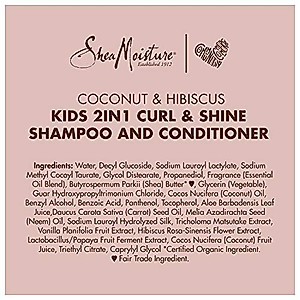 SheaMoisture 2-in-1 Shampoo and Conditioner for Kids Coconut and Hibiscus Coconut Oil for Hair and Dry Curls 8 oz