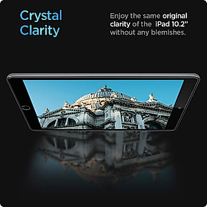 Spigen Tempered Glass Screen Protector [GlasTR Slim] Designed for iPad 10.2 inch (9th (2021) / 8th (2020) / 7th (2019) Generation) [9H Hardness/Case-Friendly]