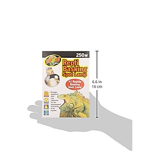Zoo Med Reptile Basking Spot Lamp 250 Watts, Whites &Amp; Tans