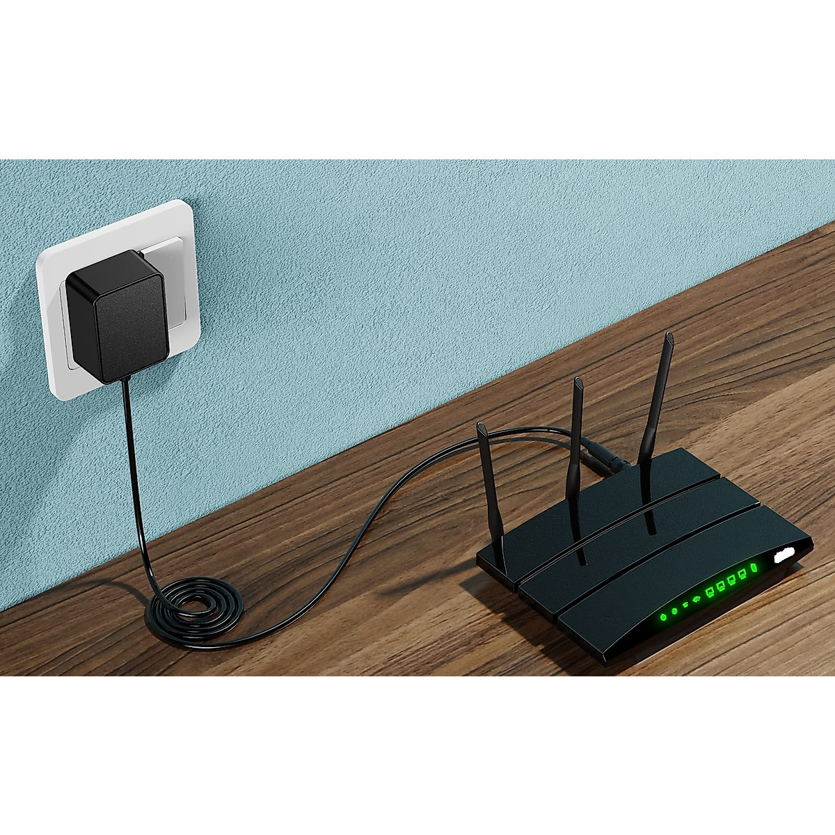 SoulBay 24V 1A Power Supply Adapter w/ 8 Tips for CCTV WiFi Camera Router LED Strip Light, AC 100-240V to DC 24 Volt Plug in Transformer Cord with ETL Certificate, 5 FT