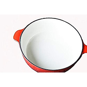 DIBOO Enameled Cast Iron Covered Sauce Pan-2.7 Quart