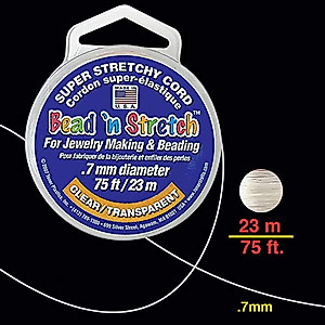 Toner Plastics Clear Stretch Cord, 1