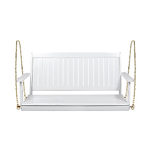 Christopher Knight Home Phoebe Outdoor Acacia Wood Porch Swing, White