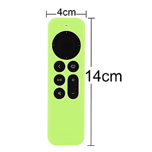 LEFXMOPHY Glow Green Remote Case Cover Replacement for New Apple 4k TV Siri 2nd 2021 Series 6 6th Generation/Siri 3rd 7 7th Gen 2022 Remote, Silicone Skin Glow in Dark with Lanyard