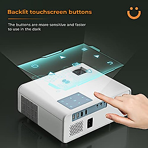 YABER Pro Y9 5G WiFi Bluetooth Projector, 15000LM 460 ANSI Native 1080P Projector 4K Support, Outdoor Movie Projector with Screen, Max 500" 4P/4D Keystone 50% Zoom Full Sealed Optical 4K Projector