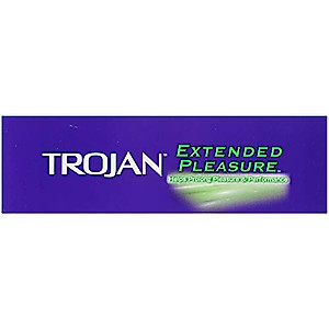 TROJAN EXTENDED PLEASURE Climax Control Extended Pleasure Condoms, 12 Count