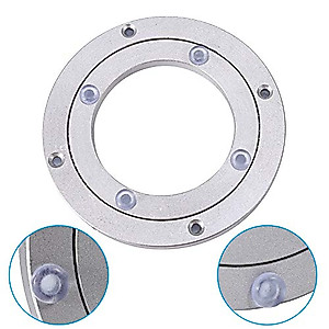 Zerodis Heavy Duty Aluminium Alloy Rotating Round Circular Plate Turntable Bea Dining Table Rotating Plate for Restaurant Cake Decorations TV Rack(6Inch)