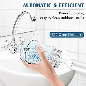 Electric Bottle Brush Set with Baby Bottle Brush Cleaner,Rechargeable Straw Cleaner Brush,Silicone Bottle Brush Kit,for Baby Bottles Pacifiers Straws Travel Bottle Brush Set