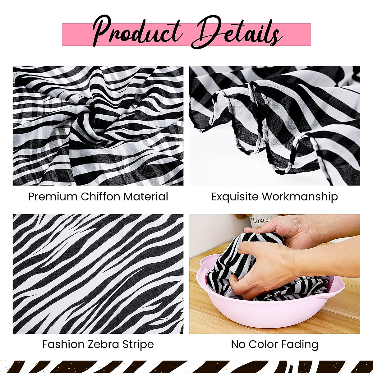 TXIN Multi-Usage Lightweight Women Long Prints Shawl Zebra Large Stripe Scarves