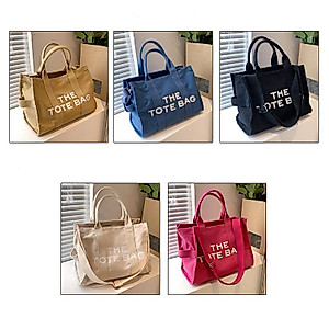 The Tote Bag for Women, Canvas Work Travel Handbag with Shoulder Strap Top-Handle Shoulder Crossbody Bags for Daily, Office (khaki)