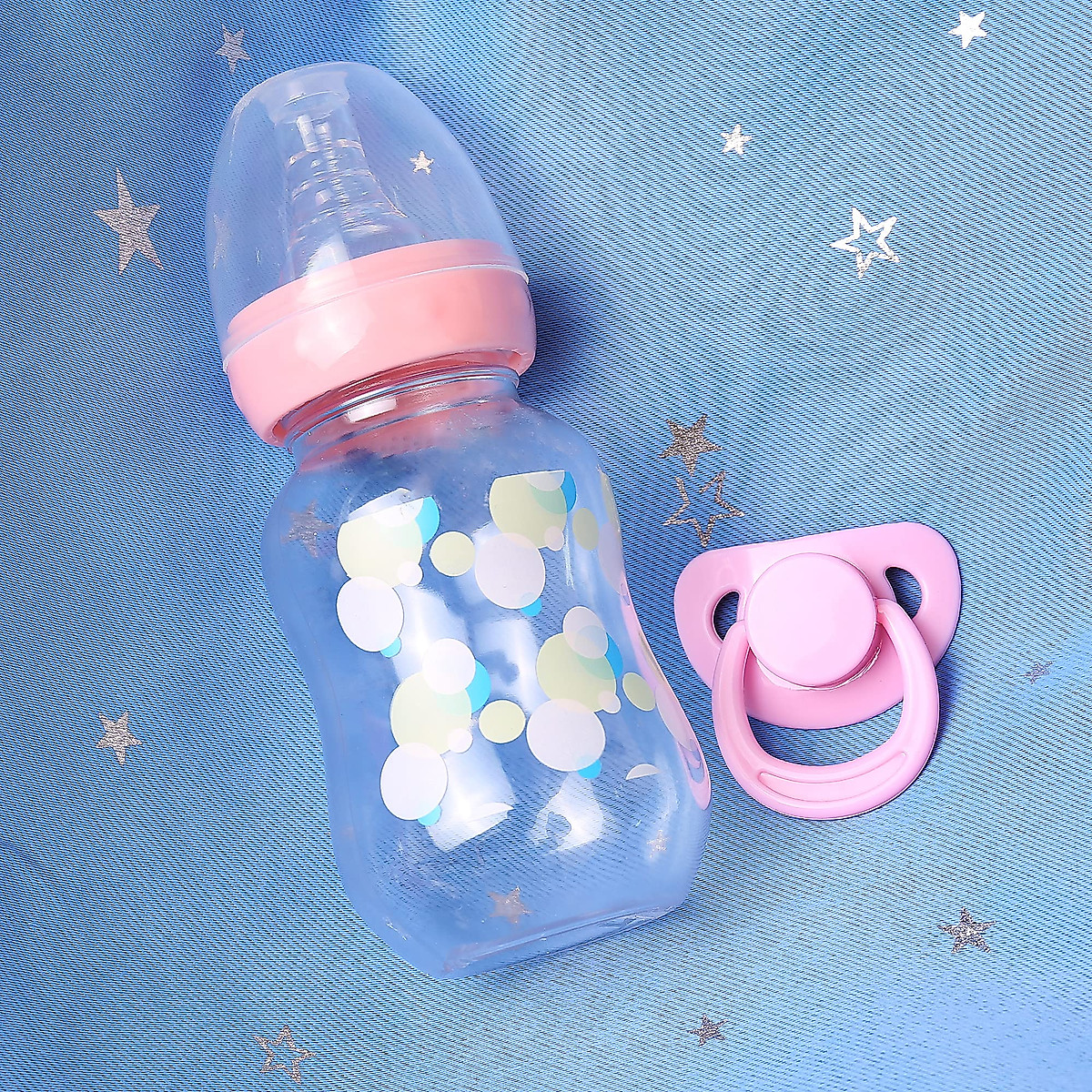 CHAREX Reborn Baby Doll Accessories Fake Feeding Bottle Sealed Matching Putty Magnetic Pacifier Baby Girl