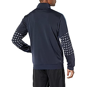 adidas Men's Warm-Up Tricot Regular Badge of Sport Track Jacket, Legend Ink, Small