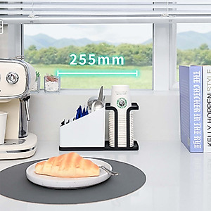 BunnyCare Coffee & Tea Station Organizer,Coffee Station Organizer,Tea Bag Organizer,Coffee Pod Holder,Paper Cups Holder,Condiment Organizer For Kitchen,Bathroom Counter,Coffee Bar (Black)