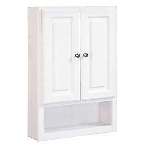 Design House Bathroom Wall Cabinet 2-Door, 1-Shelf, 21 x 30, White