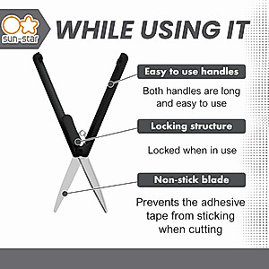 SUN-STAR Slarino Travel Ready Compact Scissors - Pocket Sized & Portable, White S3719995