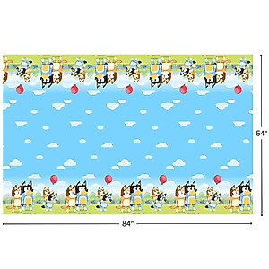 Unique Bluey Rectangular Plastic Table Cover 54" x 84" - Bluey Birthday Party Supplies and Decorations