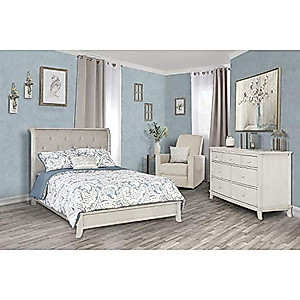 Evolur Signature Amsterdam 5-in-1 Convertible Crib, Glazed Brush White