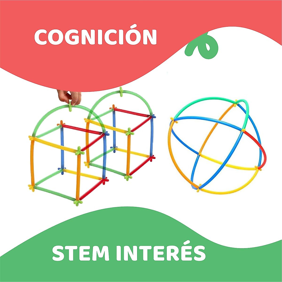 Dazmers Building Sticks for Kids - Straws and Connectors Builders Set - STEM Construction Building Toys - Educational Interlocking Sticks - Connecting Tubes - Building Straws Activities (800 Pieces)