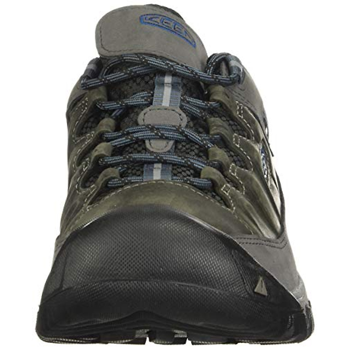 KEEN Men's Targhee 3 Low Height Waterproof Hiking Shoes, Steel Grey/Captains Blue, 10