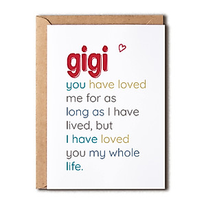 Gigi You Have Loved - Special Gigi's Day Card - Birthday Card For Gigi - Sentimental Card For Gigi - Meaningful Card For Gigi…