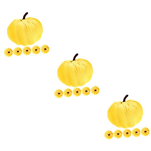 Abaodam 18 Pcs Fabric Pumpkin Ornament Fall Tiered Tray Decorations Mini Foam Pumpkins Pumpkin Table Centerpieces Small Foam Pumpkins Artificial Orange Pumpkins Flannel Christmas Fake