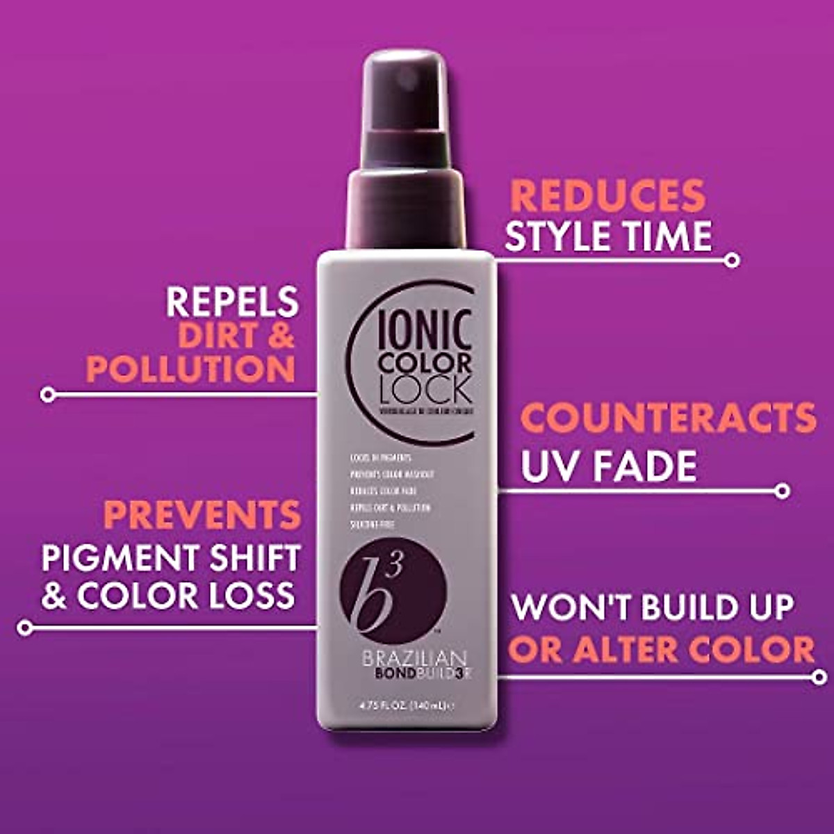 B3 Brazilian Bondbuilder Color Care Shampoo & Conditioner with Color Lock,28.75 fl oz.(3 Count)