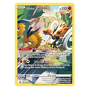 Pokémon TCG: Crown Zenith Tin – Galarian Zapdos (1 Foil Card & 5 Booster Packs)