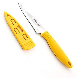 kitchen Paring Knives Knife Sets With Safety Sheath Cover, Set of 4, Red, Yellow, Blue & Green Knife