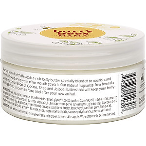 Burt's Bees Mama Belly Butter Skin Care, Pregnancy Lotion & Stretch Mark Cream, with Shea Butter and Vitamin E, 99% Natural, 6.5 Ounce