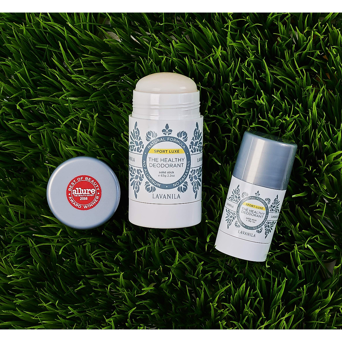 Lavanila Sport Luxe (2-Pack) Aluminum-Free Solid Stick Deodorant for Men & Women - Vegan, Clean, and Natural (2.2 Ounce Each)