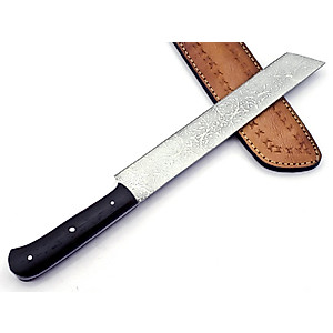 UK UNIQUE SHARP KNIVES BK-782 Handmade Stainless steel 15Inches Full Tang Hunting Knife - Beautiful Wenge Wood Handle