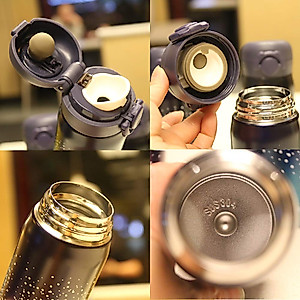 Water Bottle Thermoses Starry Sky, Thermal Vacuum Cups for Hot and Cold Drinks, BPA Free Stainless Steel Insulated Leak-proof Flask for Boys and Girls School Kids Indoor Outdoor Sports(17 oz Pink)