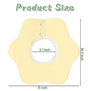 Zainpe 6Pcs 360° Rotate Baby Bibs Waterproof Snap Baby Bib Solid Colors Pink Orange Green Snap Cotton Absorbent Feeding Burp Cloth for Unisex Infant 0-12 Months Boys Girls Drooling Teething Toddler