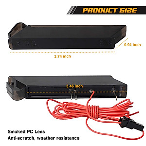 RUXIFEY Sequential Switchback LED Side Mirror Turn Signals Running Lights Smoked Compatible with Ford F150 Expedition, Lincoln Mark LT