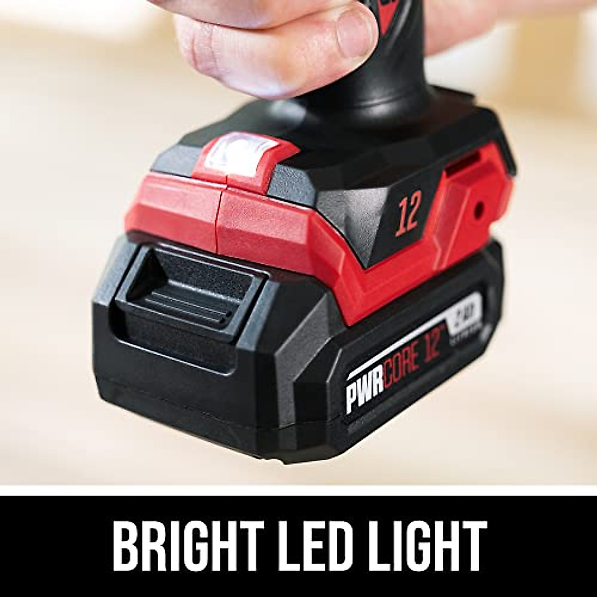 SKIL PWR CORE 12 Brushless 12V 1/2 In. Compact 3-In-1 Varible-Speed Hammer Drill Kit with 1/2'' Keyless Ratcheting Chuck & LED Worklight Includes 2.0Ah Battery and PWR JUMP Charger - HD6290A-10