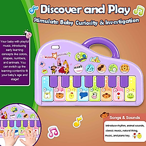 CIRO Baby Toys 6 to 12 Months, Interactive Baby Piano with Music, Play to Learn, Early Learning Educational Pretend Keyboards for Toddler Boys and Girls