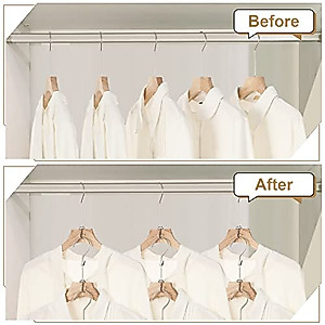 45 Pcs Metal Hanger Hooks Clothes Hanger Connector Hooks for Clothes Space Saving Hanger Extender Stainless Steel Clothes Hanger Organizer Strong Cascading Hangers Hooks for Bedroom Closet Wardrobe