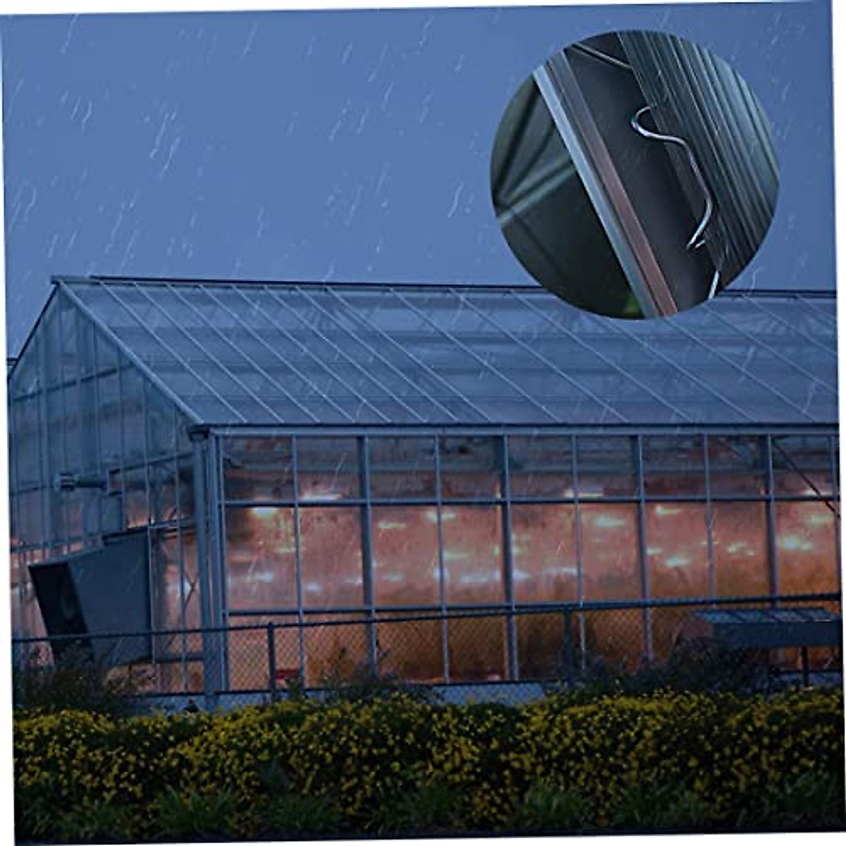 Greenhouse W Wire Clips Stainless Steel Greenhouse Glass Pane Nails Glass Fixing Clips,Greenhouse Fixing Clip Accessories Silver 75pcs.