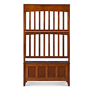 Linon Hall Tree with Storage Bench, 36"W x 18"D x 64"H, Walnut