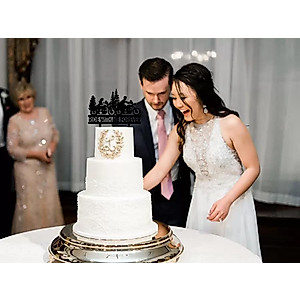 Funny Motorcycle Wedding Cake Topper - Ride with Me Forever Cake Topper - Mr & Mrs Romantic Cake Topper For Bridal Shower Engagement Wedding Anniversary Party Decor