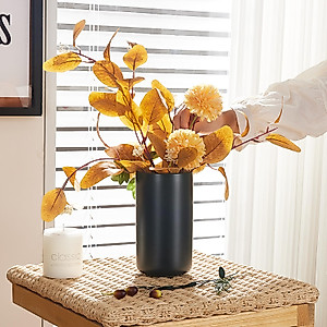 Black Matte Ceramic Countertop Utensil Holder - 6.6in Modern Spatula Holder for Farmhouse Kitchen Decor