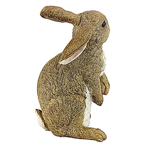 Design Toscano QM200681 Hopper The Bunny Standing Rabbit Outdoor Garden Statue, 11 Inch, full color