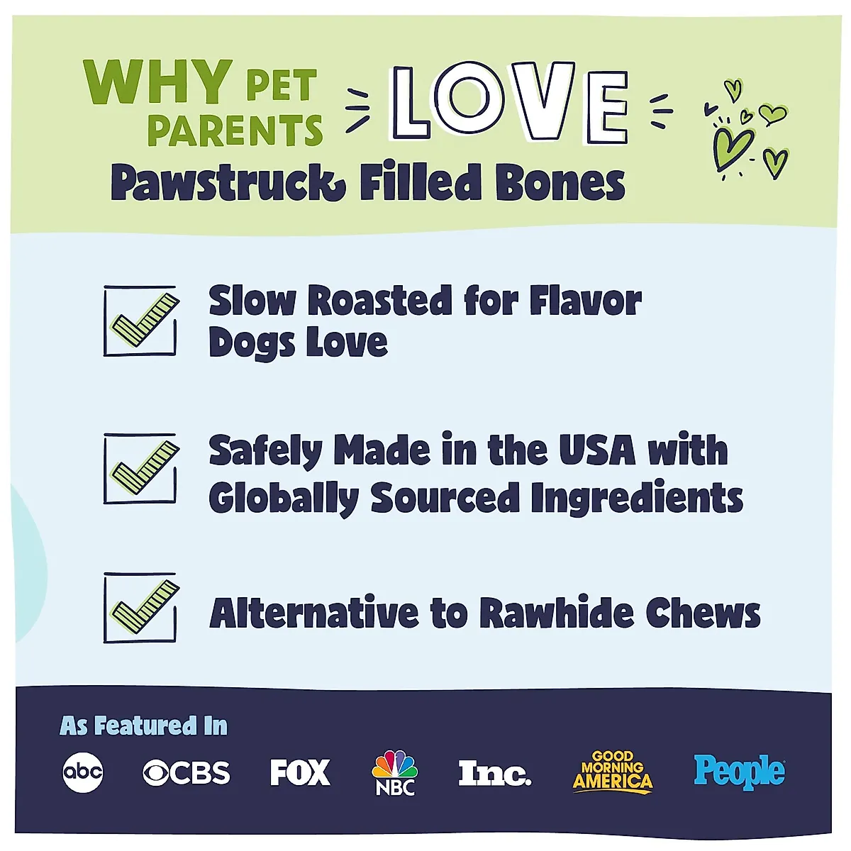 Pawstruck Large 5-6" Filled Dog Bones, Peanut Butter Flavor - Made in USA, Long Lasting Stuffed Femur for Aggressive Chewers, Dental Treat - Pack of 3, Packaging May Vary
