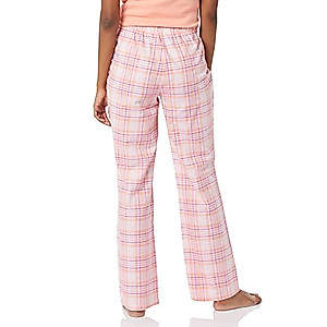 Amazon Essentials Women's Flannel Pajama Sleep Pant - Discontinued Colors, Light Pink Peach Plaid, 5X